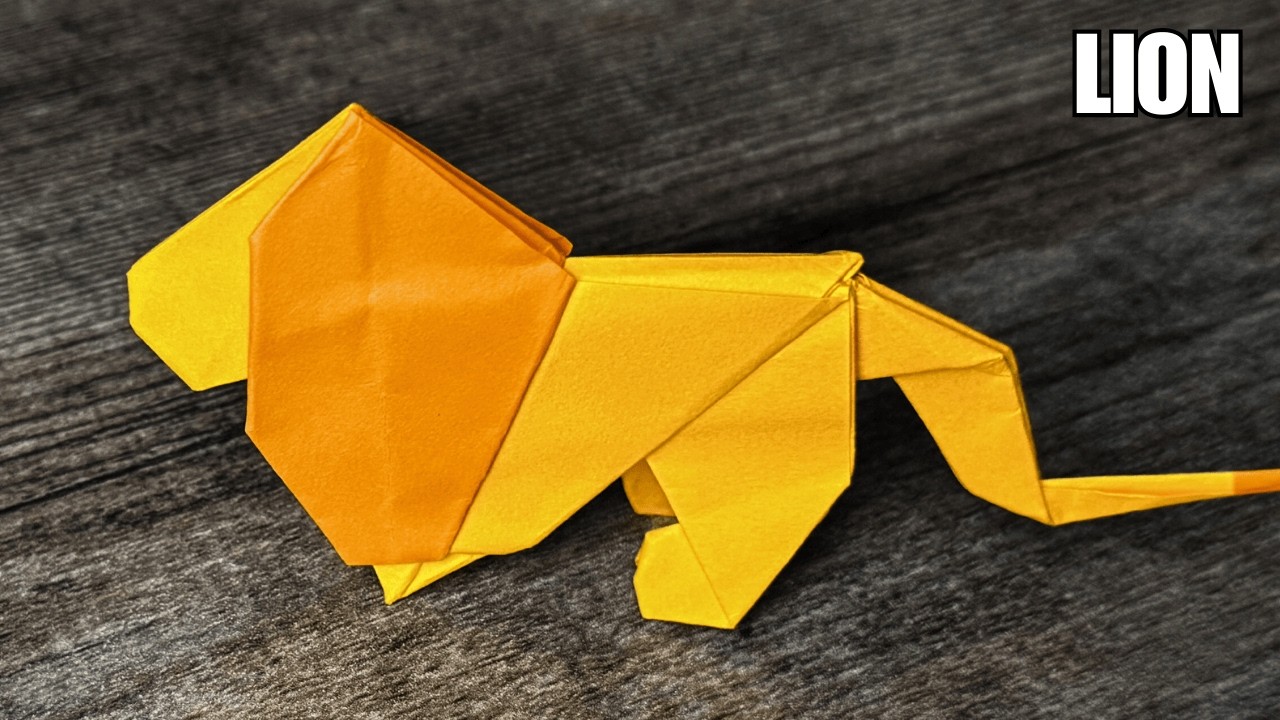 ORIGAMI LION EASY TUTORIAL | HOW TO MAKE ORIGAMI LION KING FROM PAPER ...