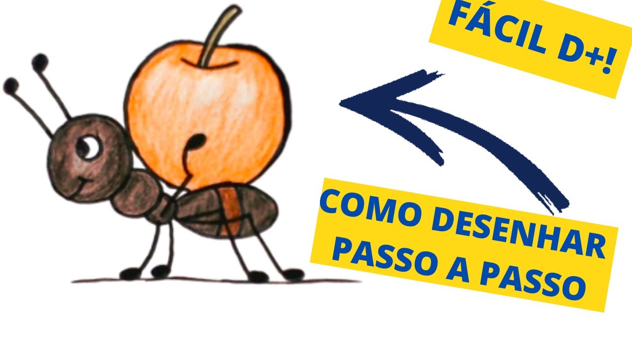 COMO DESENHAR FORMIGA FÁCIL - PASSO A PASSO- HOW TO DRAW AN ANT STEP BY ...