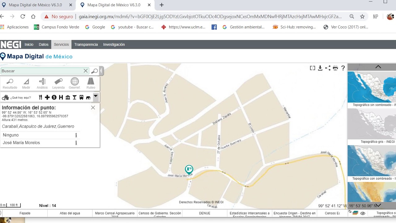 Como usar Mapa Digital INEGI - YouTube