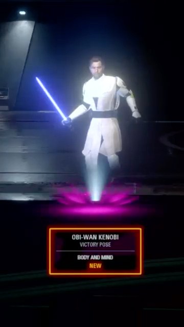 Unlocking Obi wan’s victory pose! #starwarsbattlefront2 #obiwankenobi ...