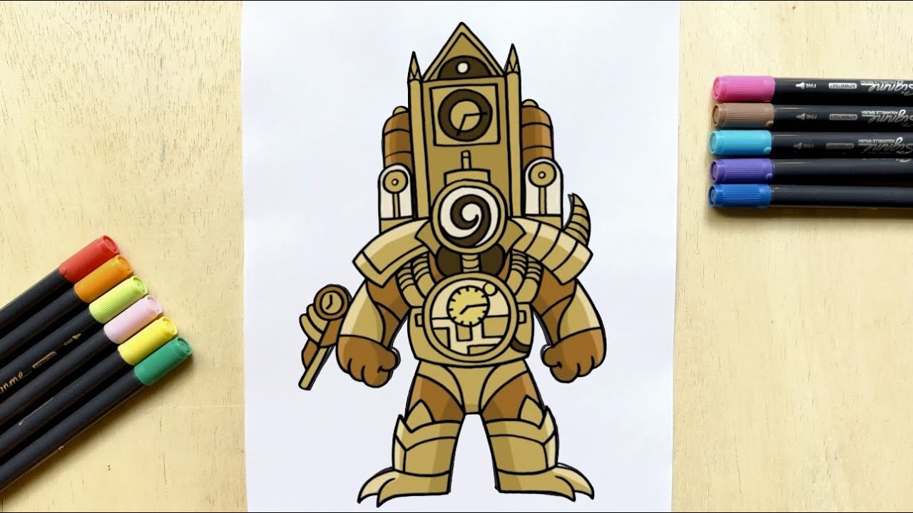 How to Draw Titan Clockman from Skibidi Multiverse Easy Step by Step ...