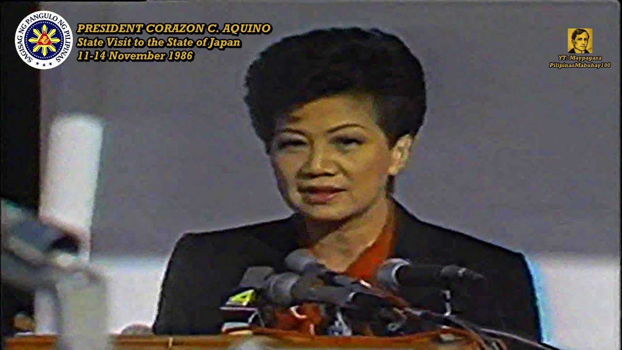 President Cory Aquino Meets Emperor Hirohito - State Visit to Japan ...