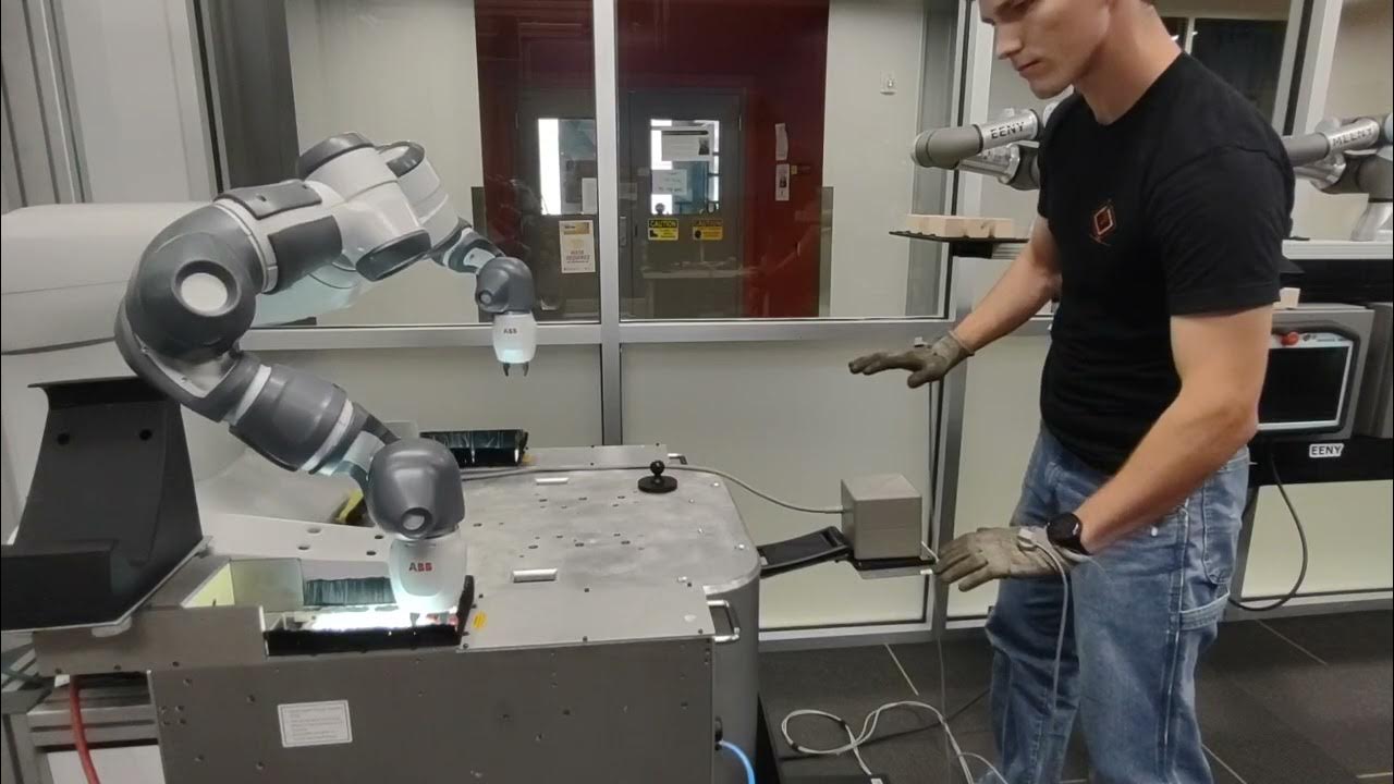 Real time robot control using EM tracking equipment - YouTube