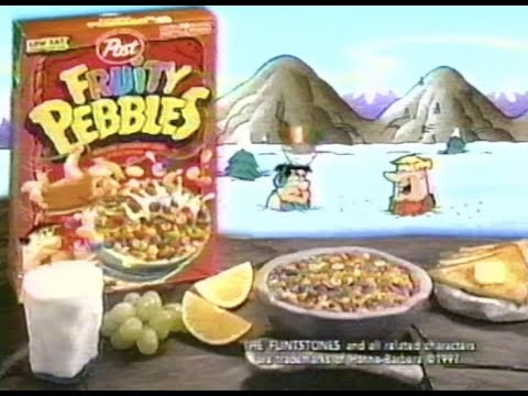 Flintstones Fruity Pebbles Commercial 2000 on Fox Kids - 00s ...