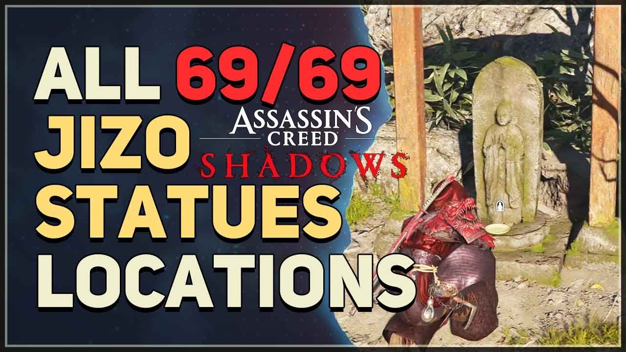 All 69 Jizo Statues Locations Assassin's Creed Shadows - YouTube