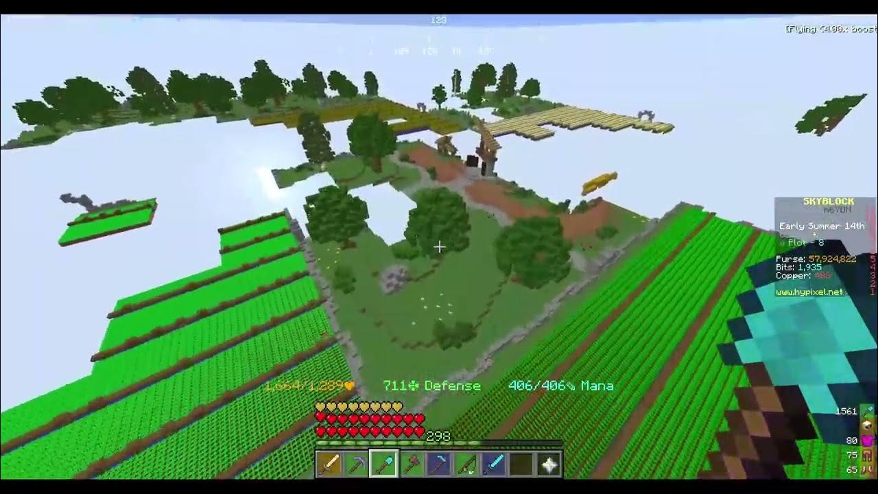 Cleaning a Plot Out On Hypixel Skyblock Garden So I Can Grown Catcus In It. (Time Lapse) - YouTube