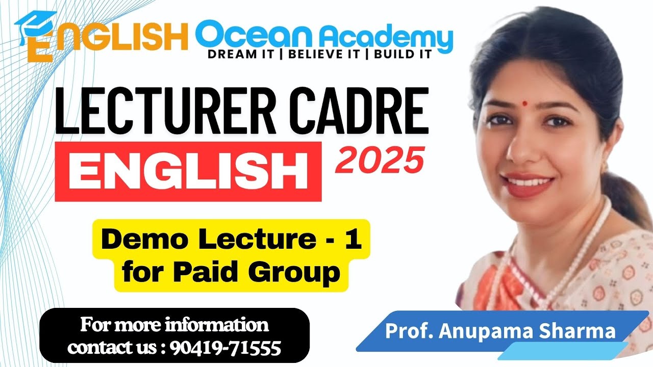 Lecturer Cadre English | Demo Lec 1 | Lecturer Cadre English ...