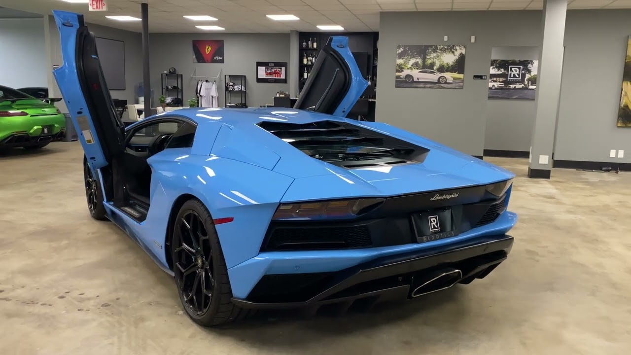 2018 Lamborghini Aventador S (Blu Cepheus) - Walkaround & Startup - YouTube