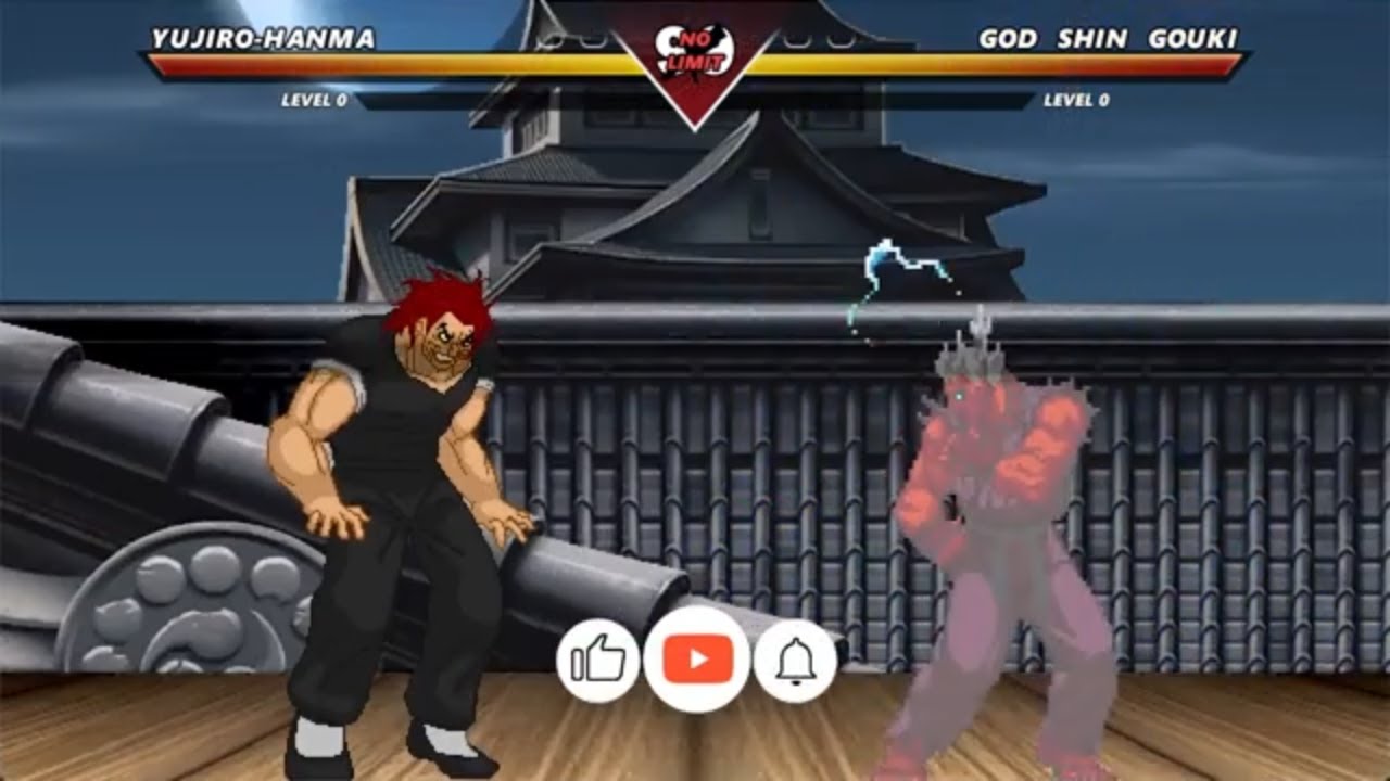 YUJIRO HANMA VS GOD SHIN GOUKI | INSANELY EPIC M.U.G.E.N BATTLE. - YouTube