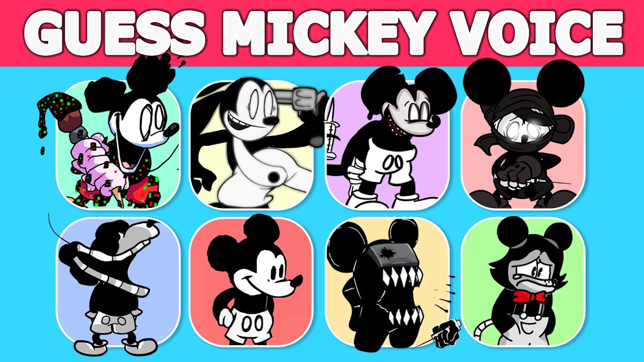 FNF - Guess Character by Their VOICE | PIBBY MICKEY MOUSE , MICKEY.AVI ...