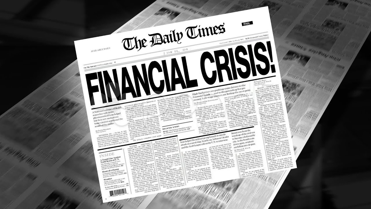 Financial Crisis - Newspaper Headline (Intro + Loops). Stock Footage ...