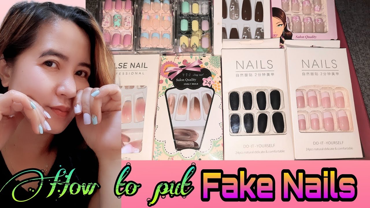 How to put Fake Nails #fakenails - YouTube
