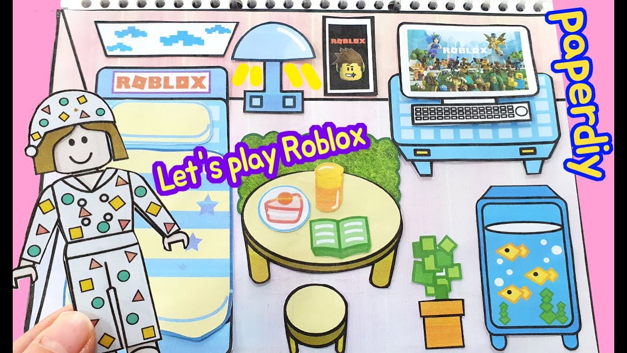 [🏠 paperdiy🏡 ] 로블록스 방꾸미기 종이놀이 | Roblox paperdiy tutorial | 큰사이즈무료도안 ...