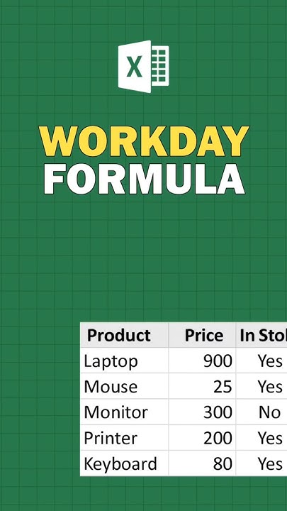 Workday Formula | Calculate workdays easily! | Excel Tips & Tricks - YouTube