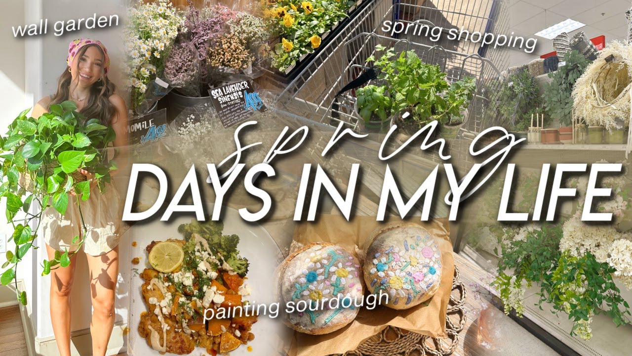 SPRING DAYS IN MY LIFE | spring shopping, creating an apartment wall ...