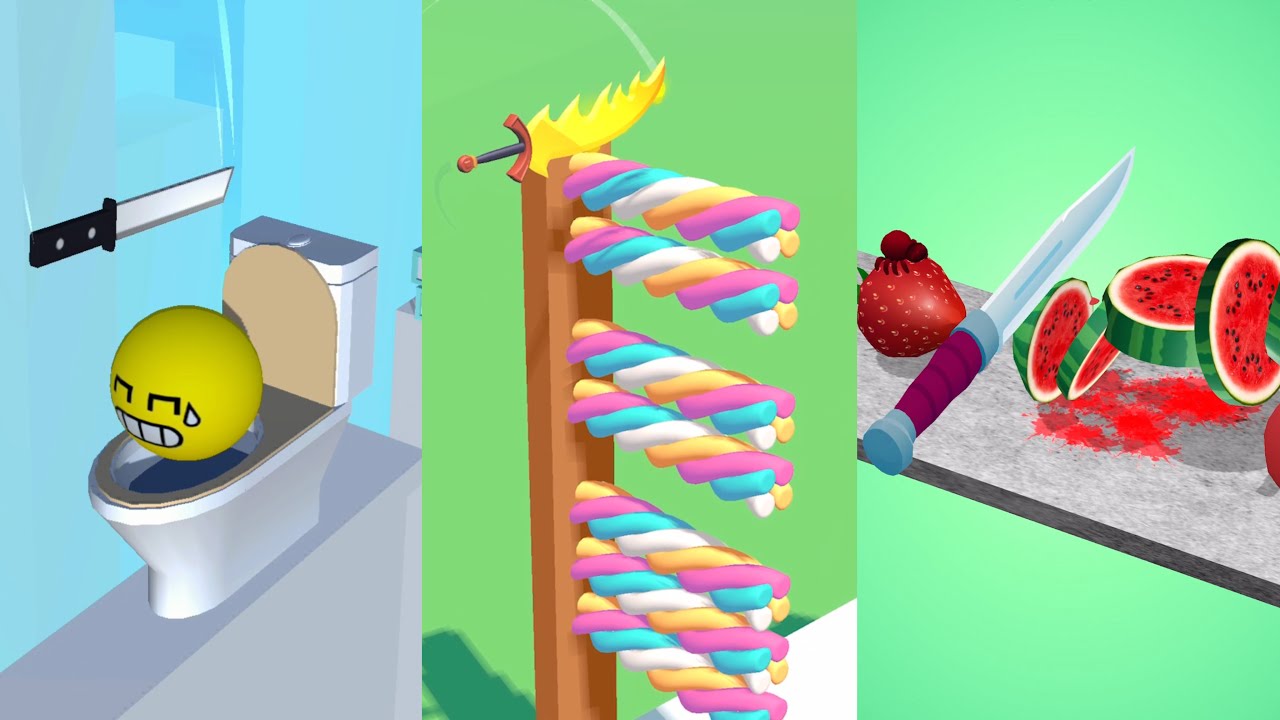 Almost Cut vs Slice Master vs Fruit Slicer Very Satisfying And Relaxing ...