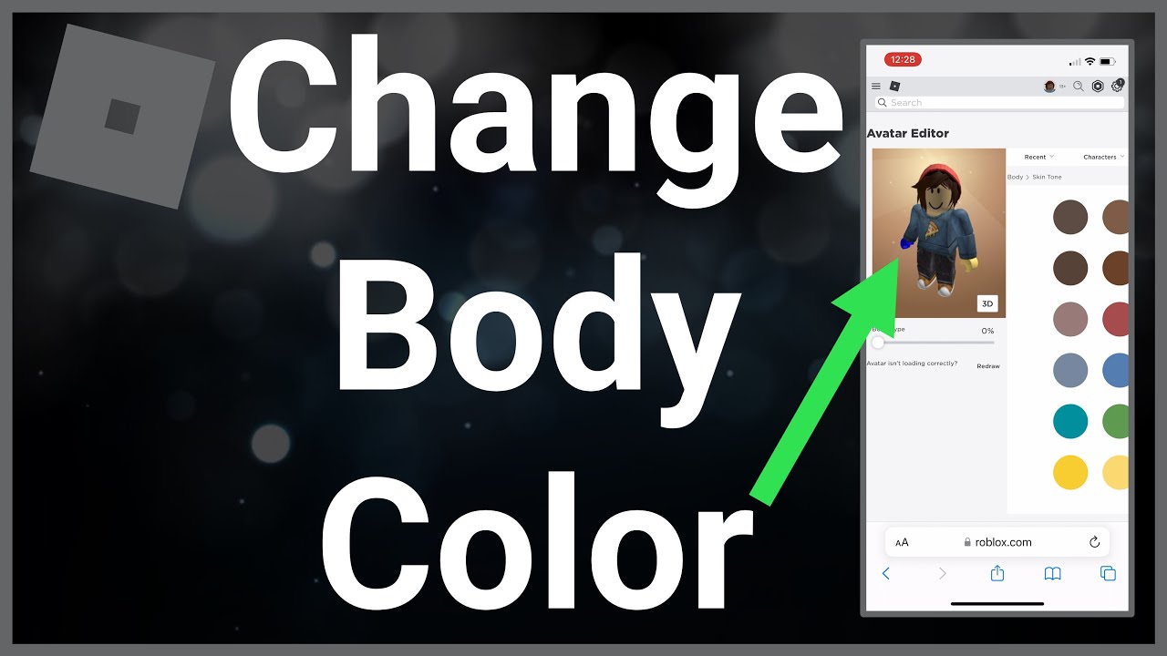 How To Make Body Different Colors On Roblox Mobile - YouTube