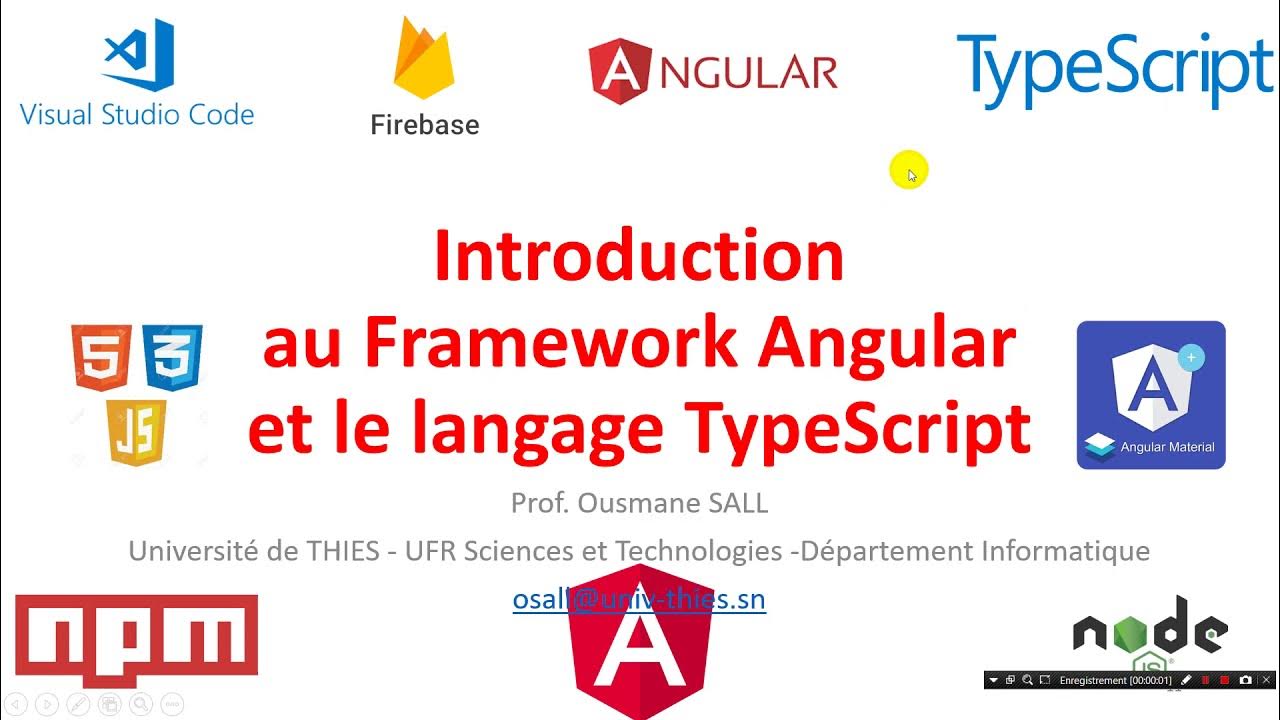 1 Introduction au Framework Angular et le langage TypeScript - YouTube