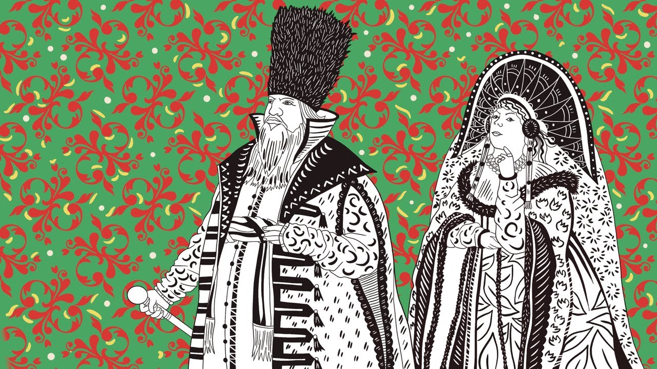 Draw boyars from a Russian village - Slavic style - YouTube