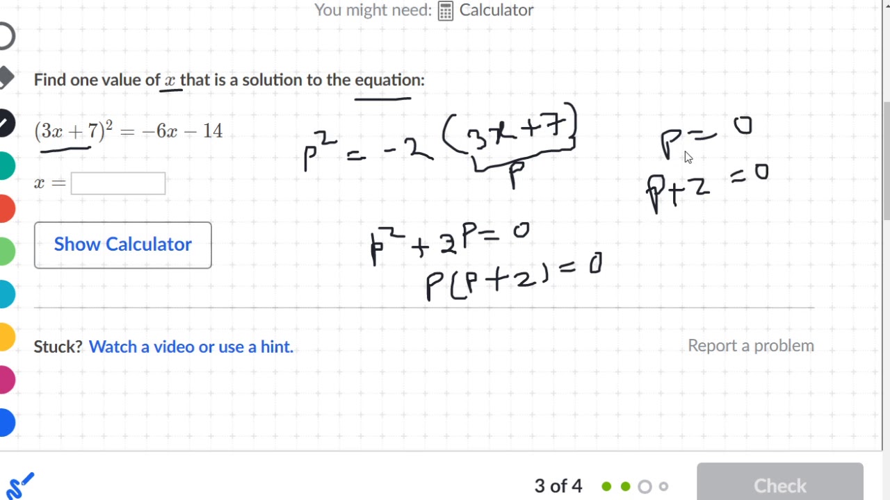 class 10th Quadratic equations Solve equations using structure - YouTube