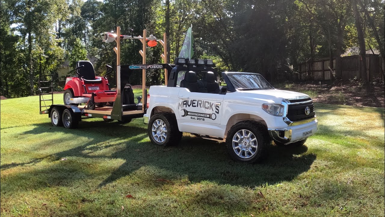 Kids trax zero turn mower - YouTube