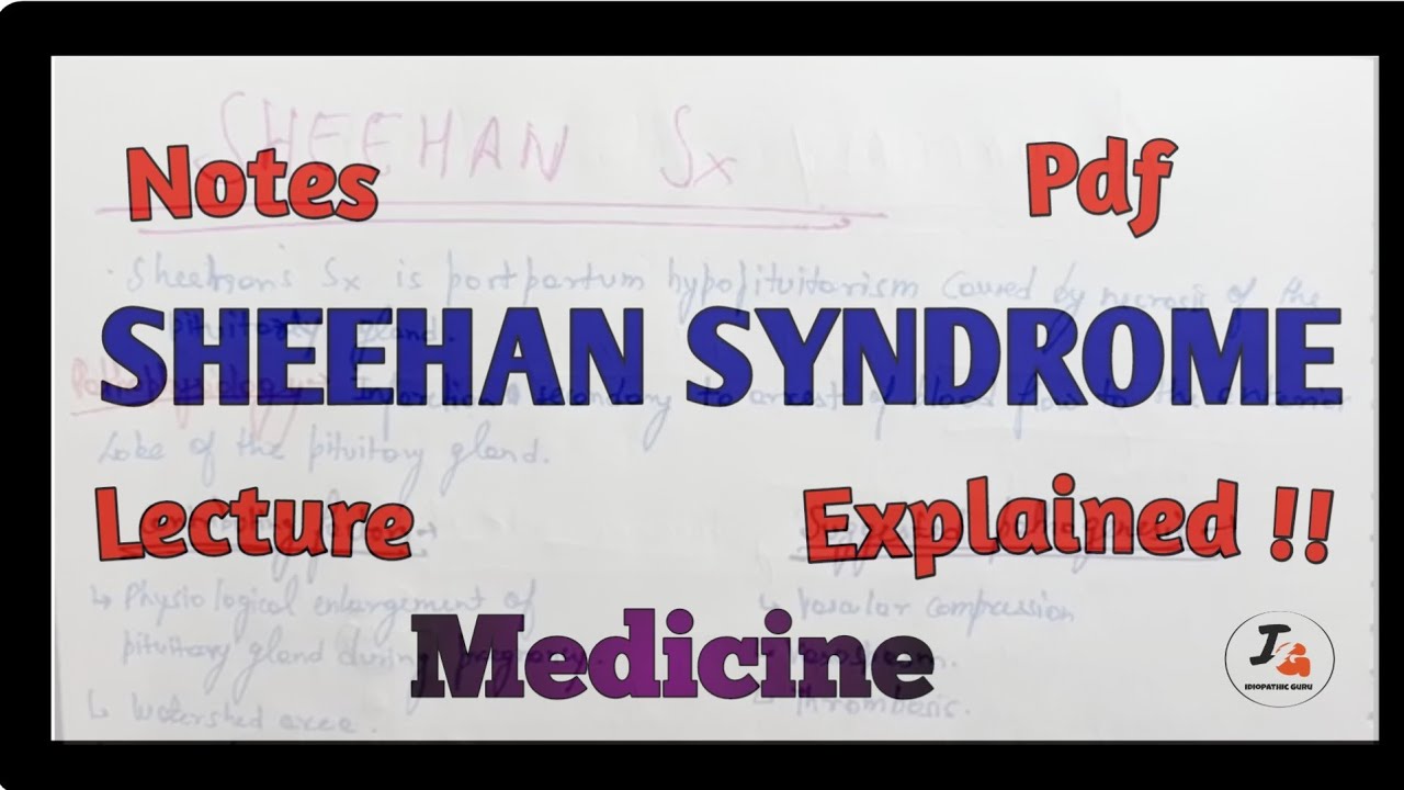 Sheehan Syndrome Medicine - YouTube