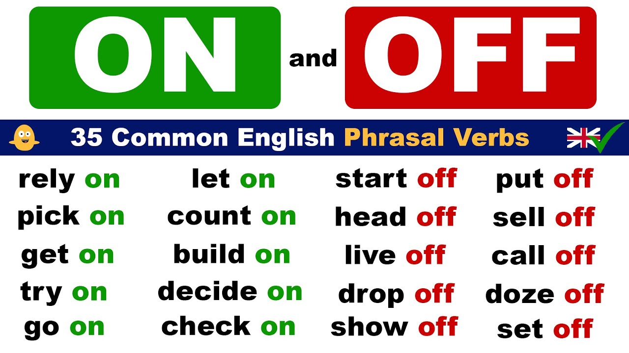 Learn 35 Common Phrasal Verbs In English Using ON And OFF with learn-35-common-phrasal-verbs-in-english-using-on-and-off-with