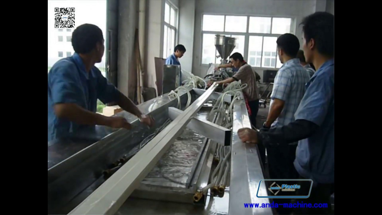 pvc cable trunking extrusion line - YouTube