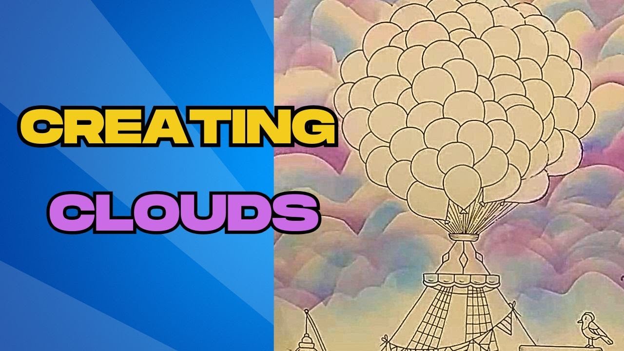 Easy Cloud Sky | Gel Crayons | Coloring Cloud Background - YouTube