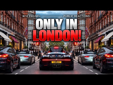 $4M Bugatti CHIRON Drive In London! *INSANE REACTIONS & W16 Engine Sound!