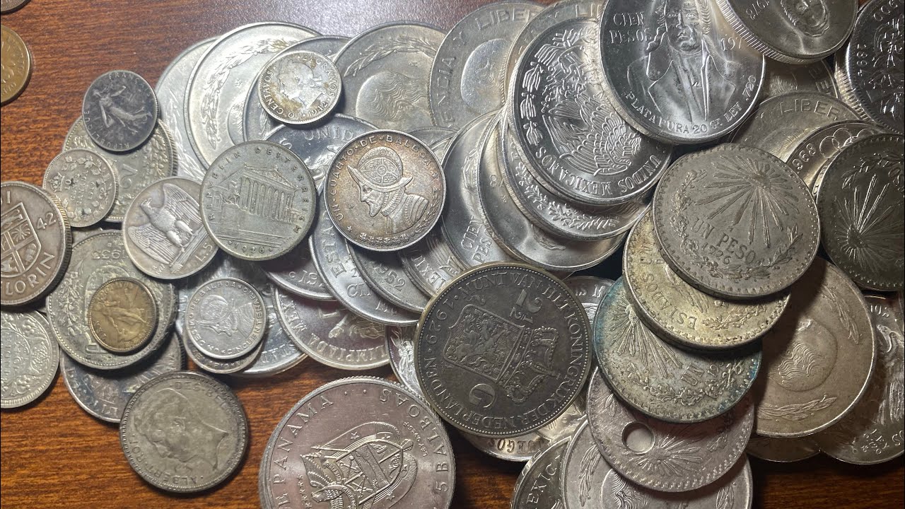 Enormous Lot of World Silver Coins! Mexico, Panama, and More!! - YouTube