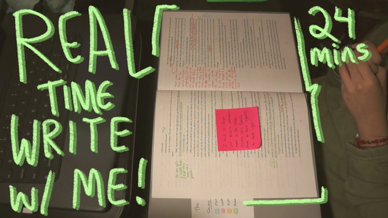 real time write with me! // 20+ minutes of revising my novel! - YouTube