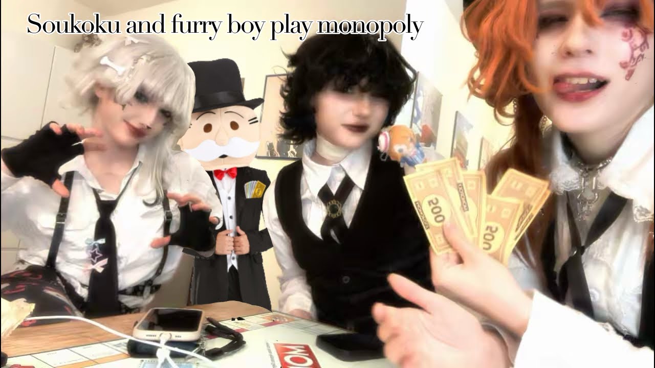 Soukoku and Atsushi playing monopoly - YouTube