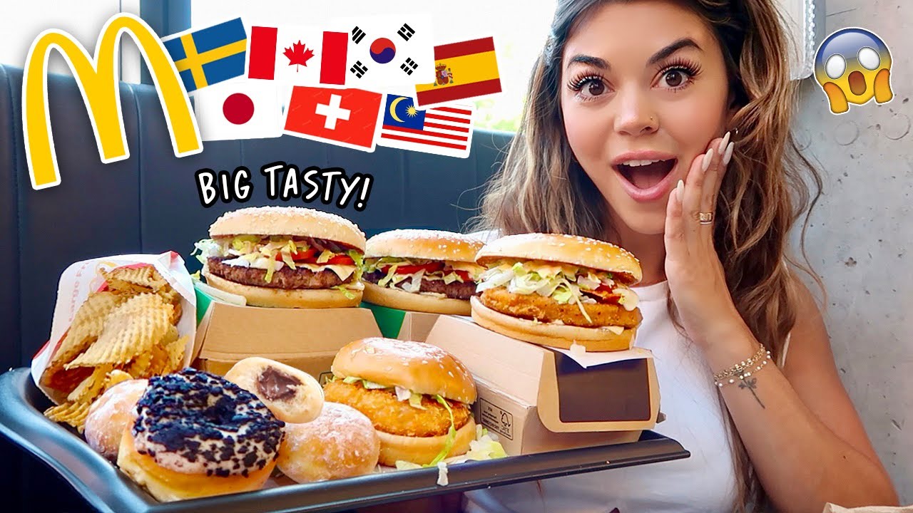 Eating The International Menu at McDonalds University in Chicago! - YouTube