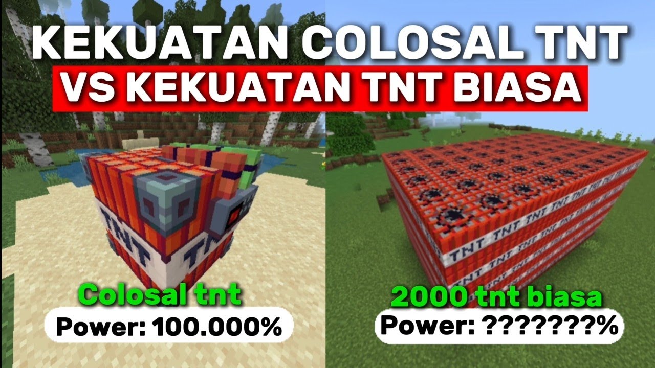 1 Colosal tnt vs 2000 tnt Biasa!! - YouTube