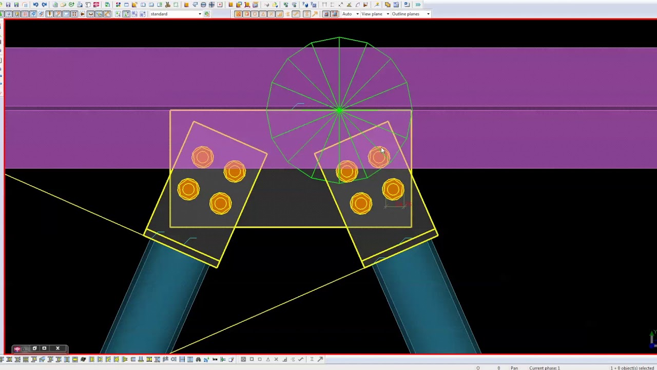 Tekla - Portal Bracing 105 Pitched Roof - YouTube