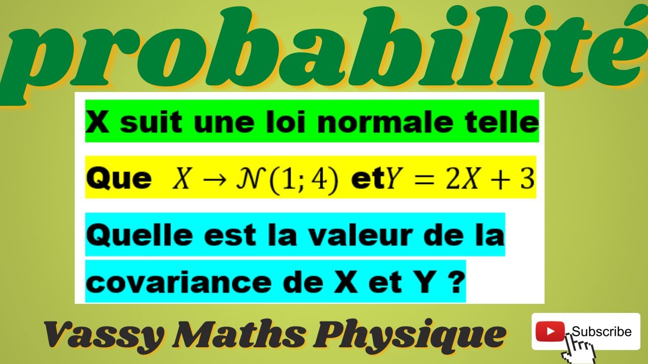 COVARIANCE et COEFFICIENT DE CORRELATION LINEAIRE - YouTube