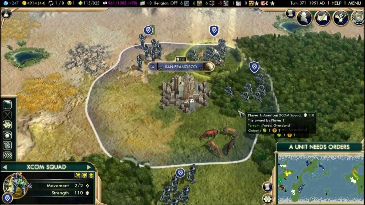 Civilization V - XCom Squads - YouTube