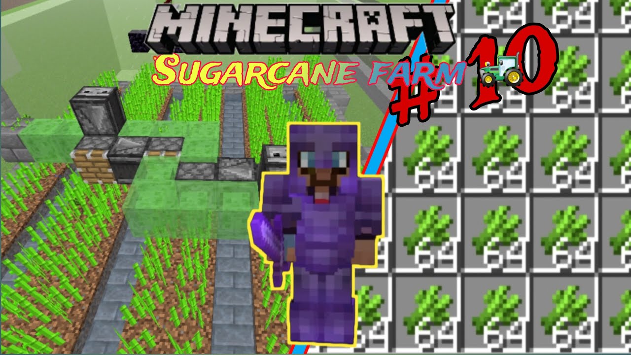 I made ultimate automatic sugarcane farm in minecraft pe with flying ...
