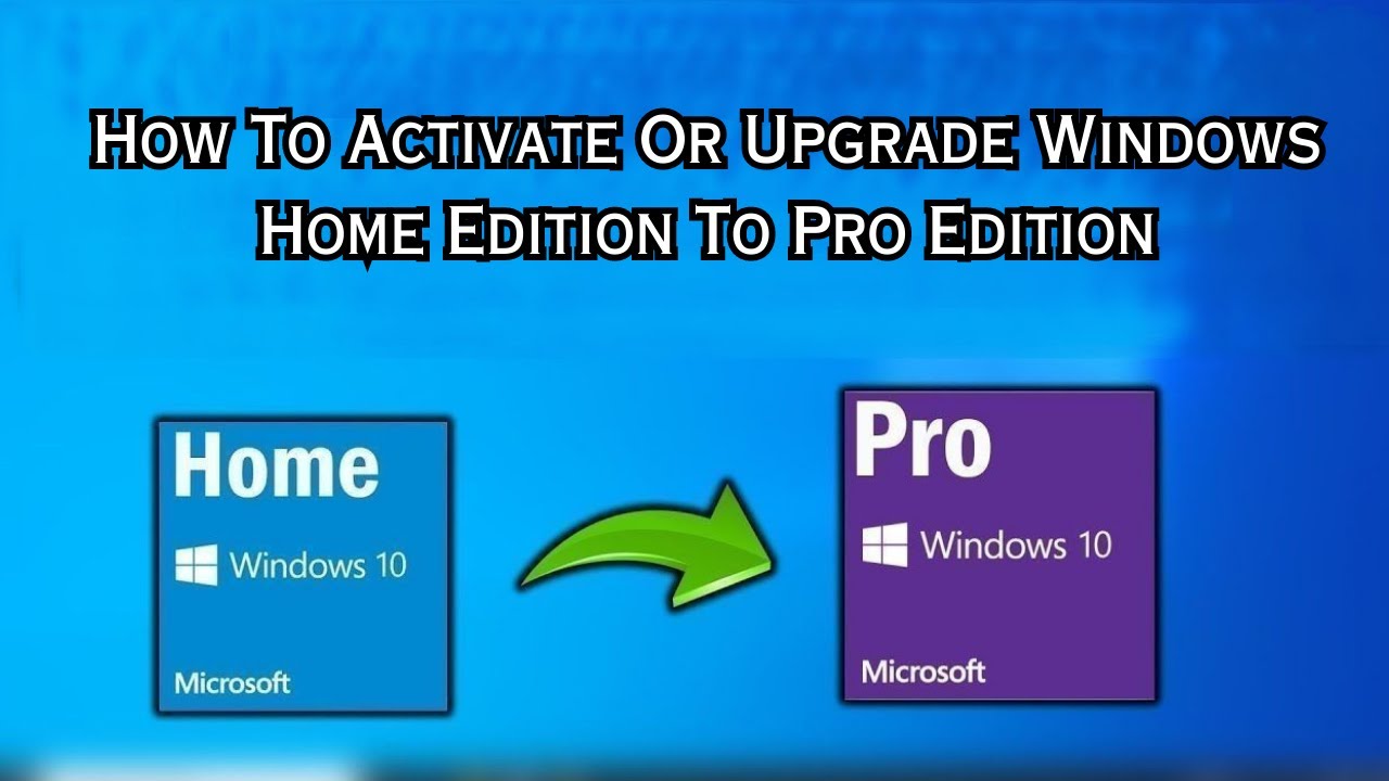 How To Activate Or Upgrade Windows Home Edition To Pro | How to get ...