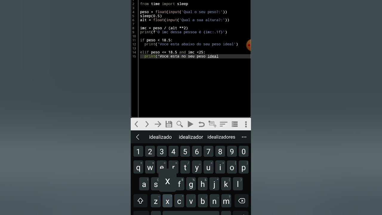 Calculando O Imc Python Pt2 Python Celular Coding Html Css Javascript Fyp Foryou