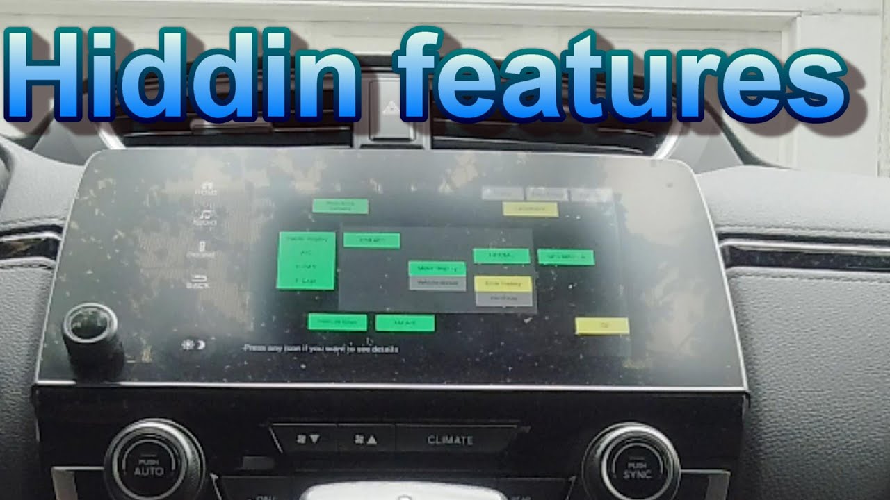 Honda crv the Hidden features walk through - YouTube