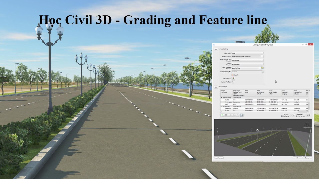 Học Civil 3d Grading And Feature Line Youtube
