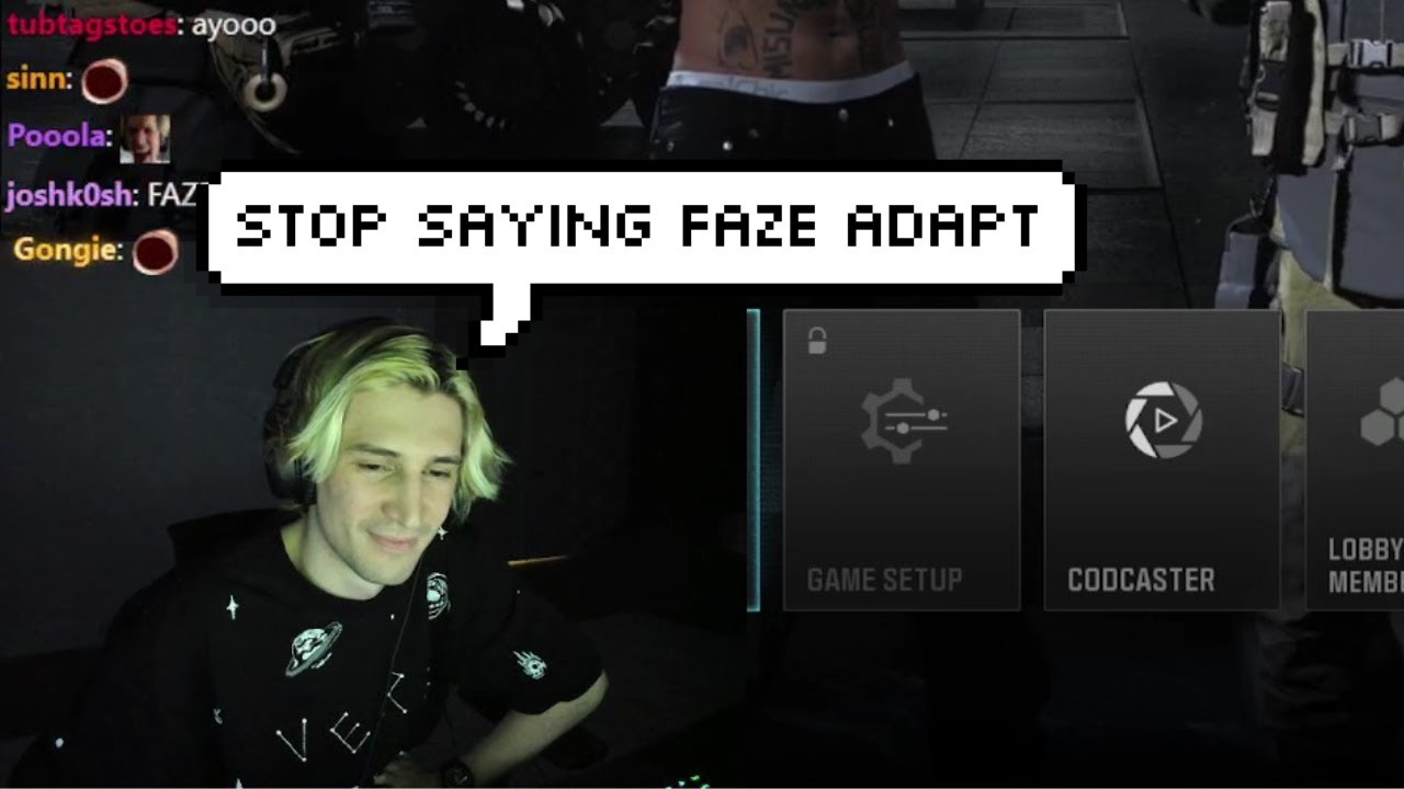 Cuffem asks xQc about "FaZe Adapt" - YouTube