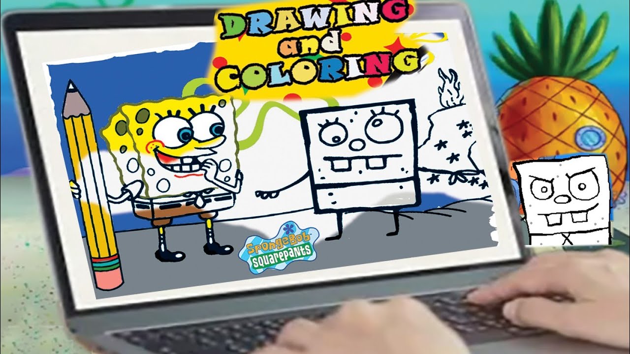 Spongebob Squarepants with Doodle Bob and a magic pencil - YouTube