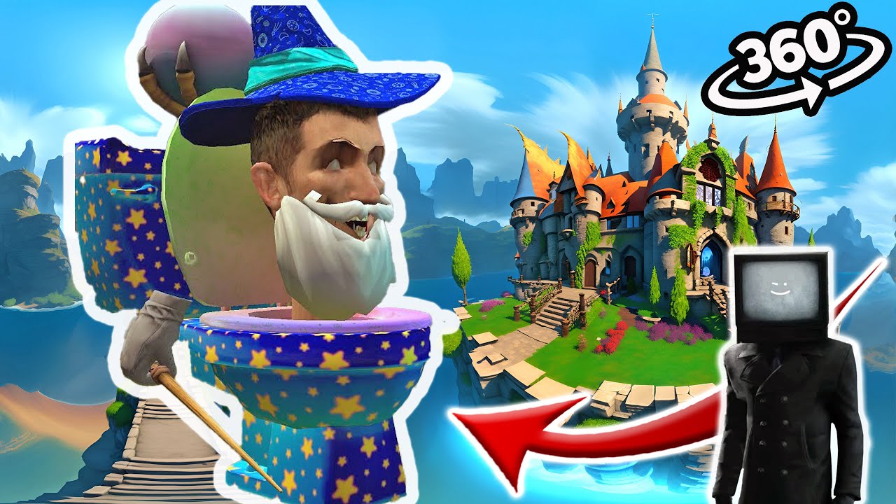 Skibidi Toilet NEW WIZARD BOSS | Finding Challenge But it's 360 degree ...