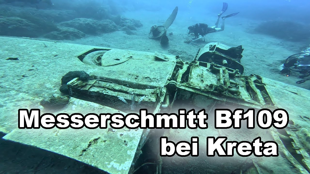Wrack einer Messerschmitt Bf 109 vor Kreta - YouTube