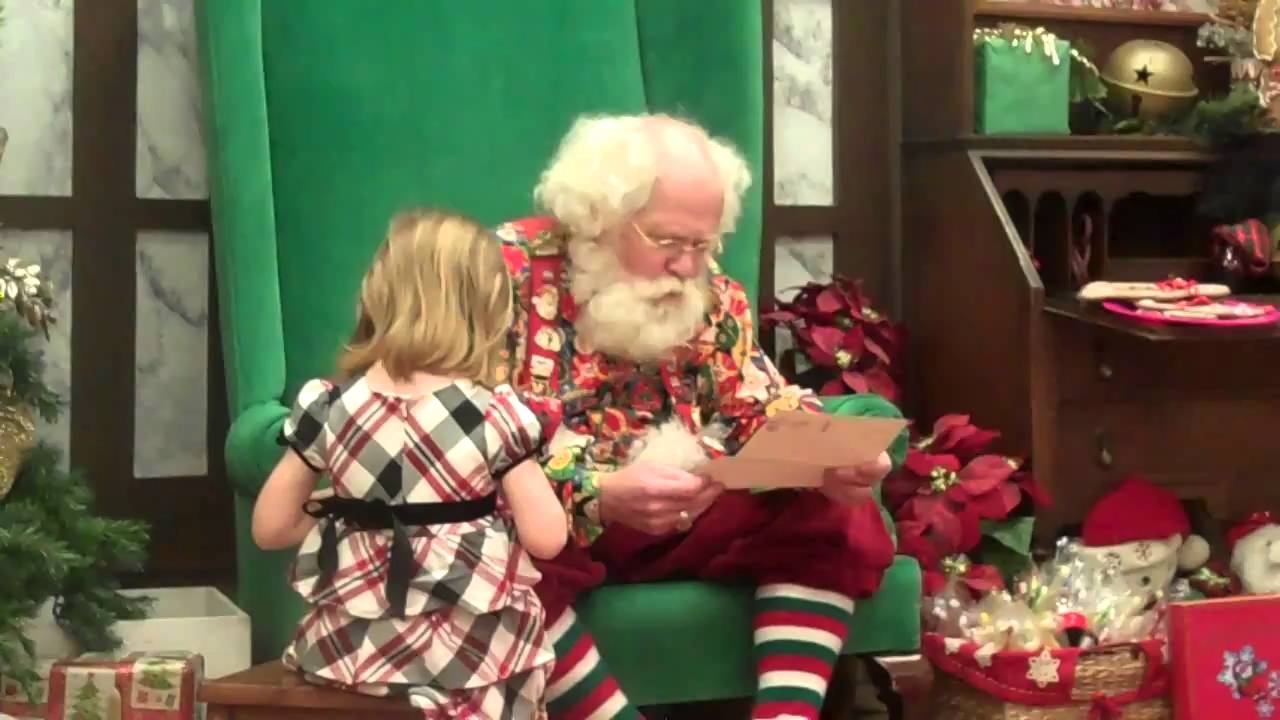 Ava and Santa 2010 - YouTube