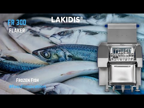 FR300 processing of frozen fish block for dogfood - FR300 κοπή ψαριού ...