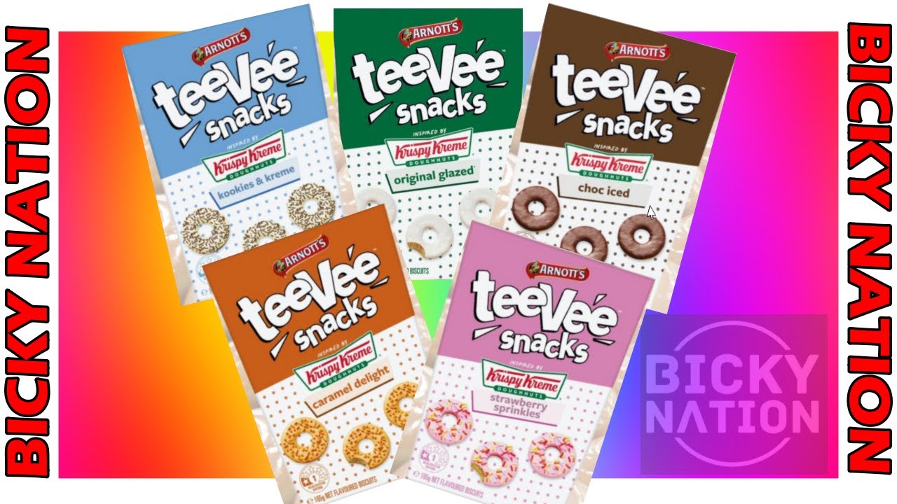 Arnotts TeeVee Snacks Krispy Kreme Biscuits / Cookies Review by Bicky ...